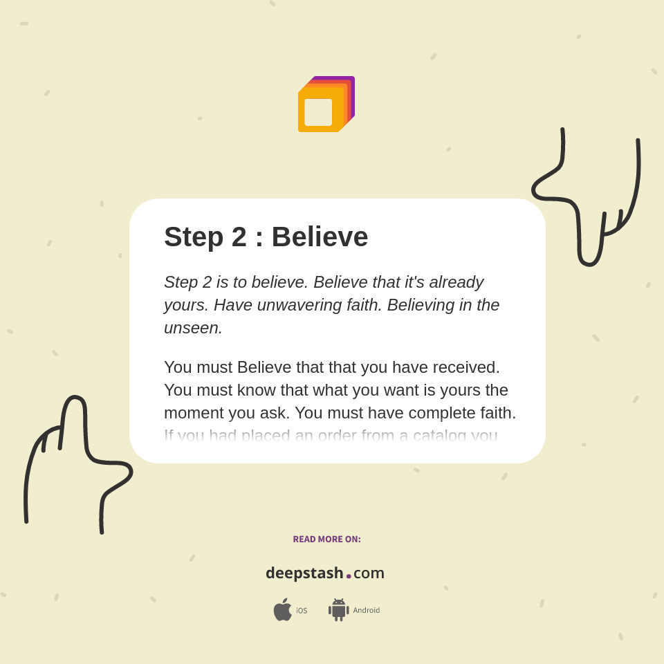 Step 2 : Believe - Deepstash