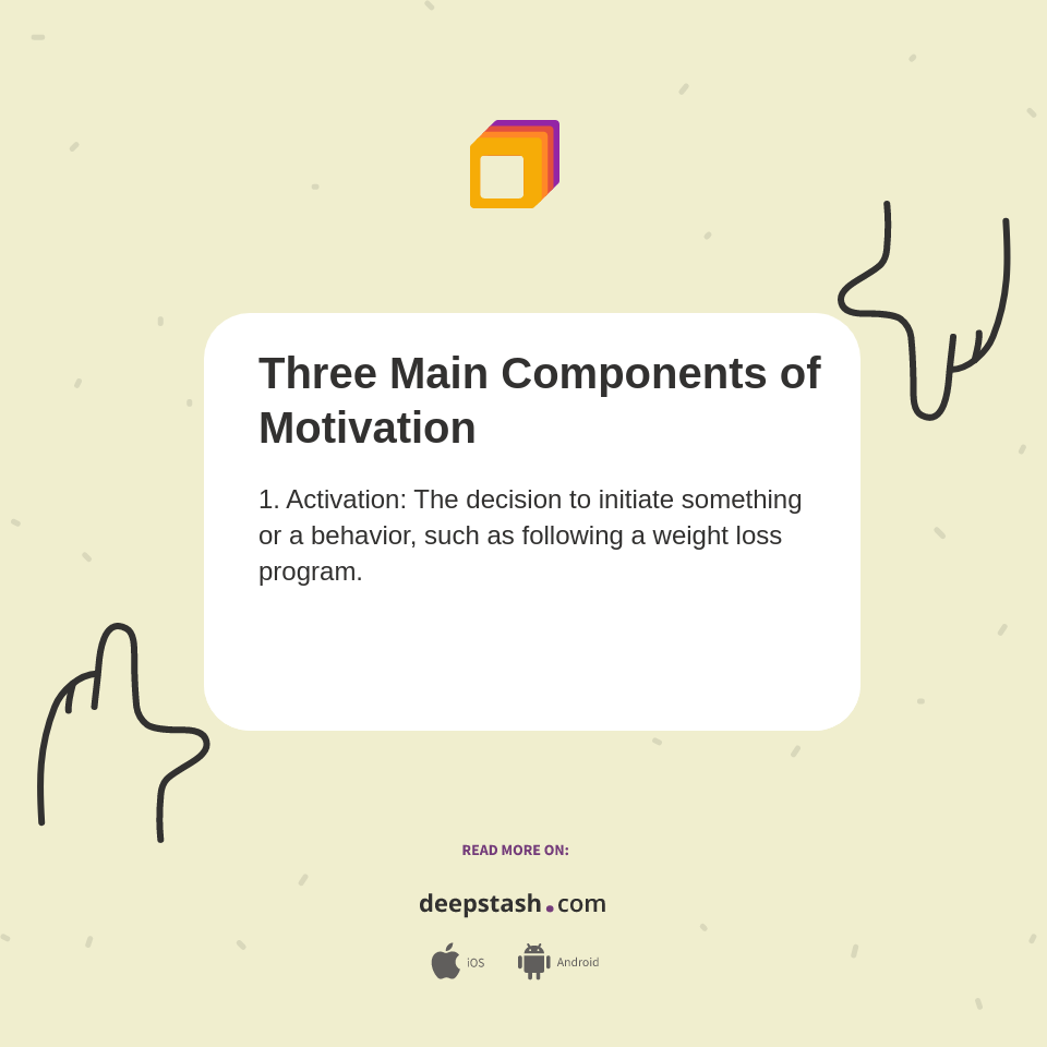 Three Main Components of Motivation - Deepstash