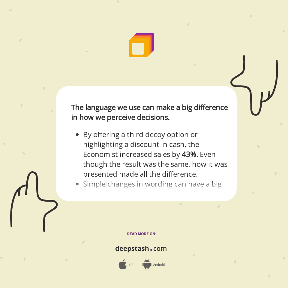 The language we use can make a big... - Deepstash