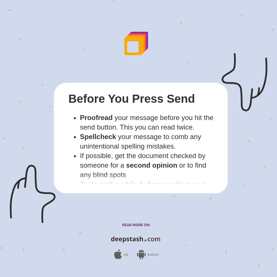 Before You Press Send - Deepstash