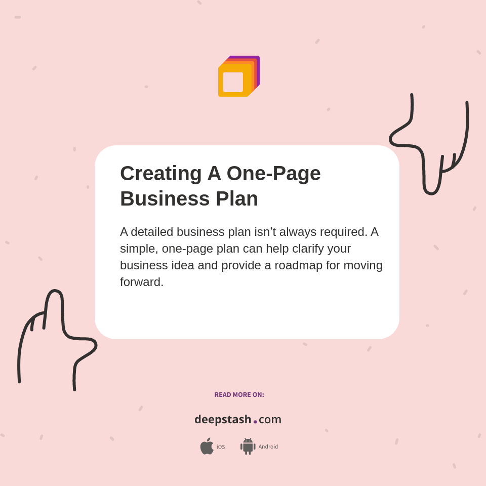 Creating A One-Page Business Plan - Deepstash