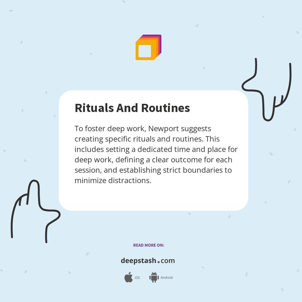 Rituals And Routines - Deepstash