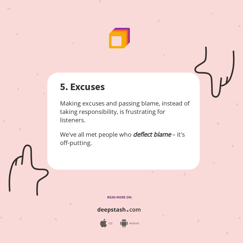 5. Excuses - Deepstash