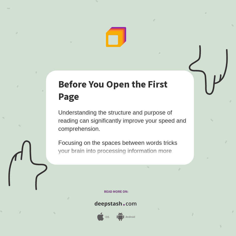 Before You Open the First Page - Deepstash