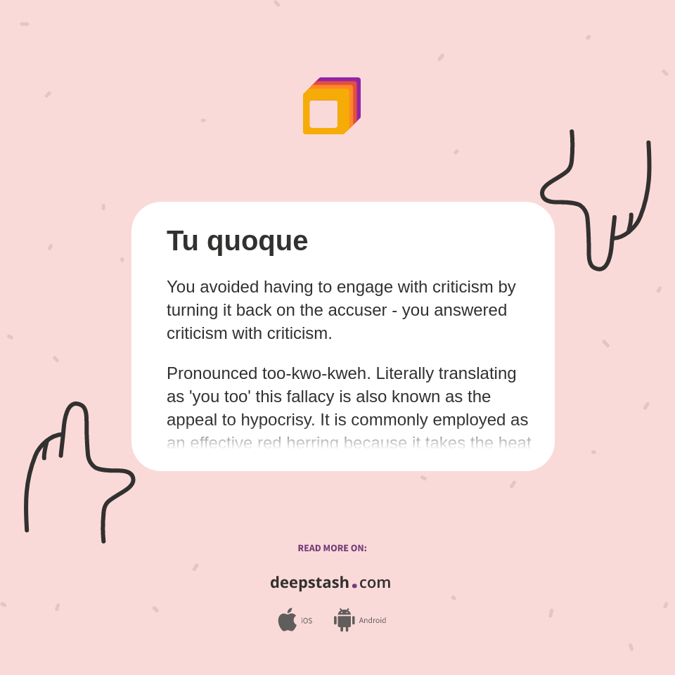 Tu quoque - Deepstash