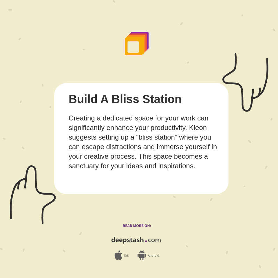 Build A Bliss Station - Deepstash