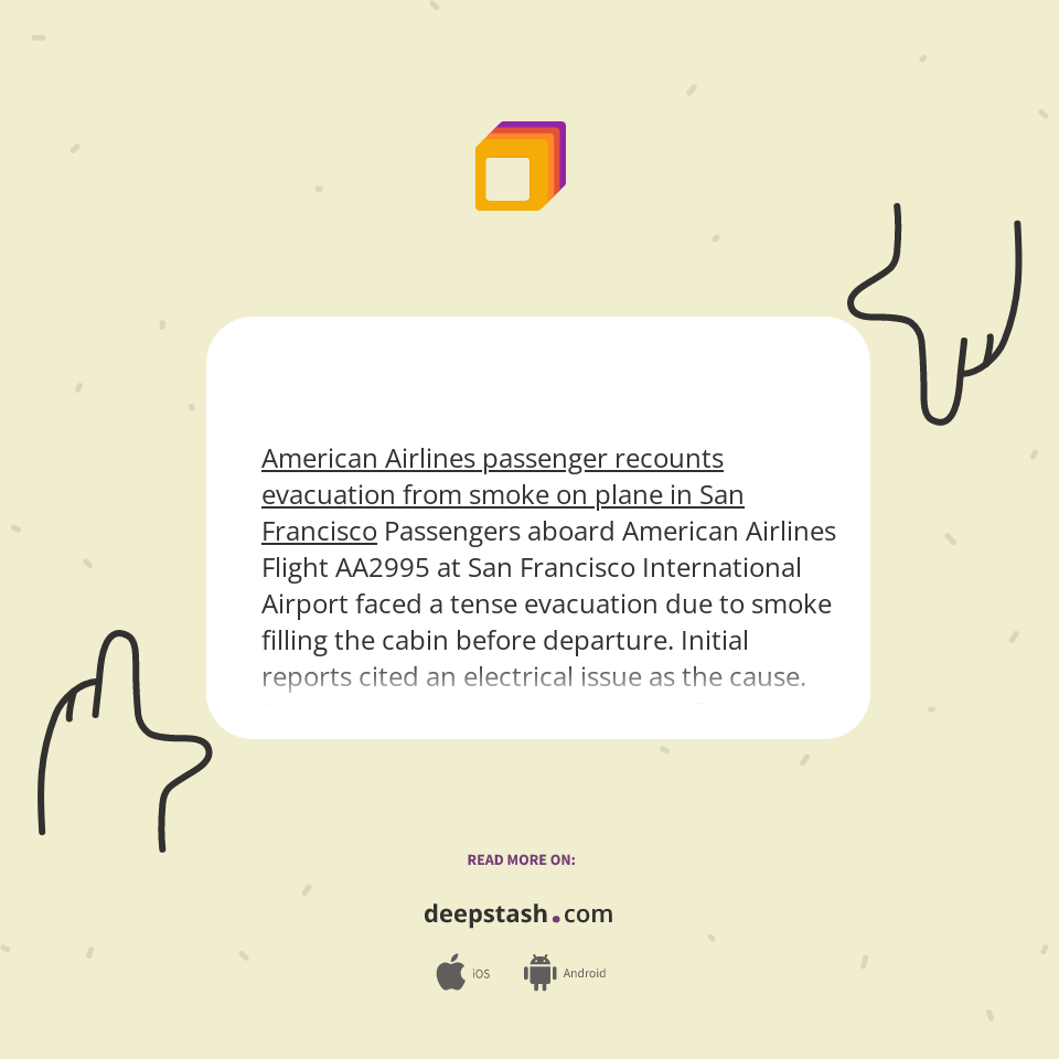 American Airlines passenger recounts evacuation... - Deepstash