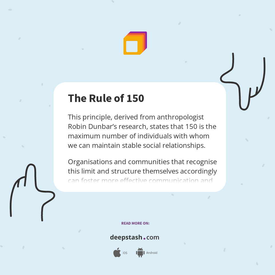 The Rule of 150 - Deepstash