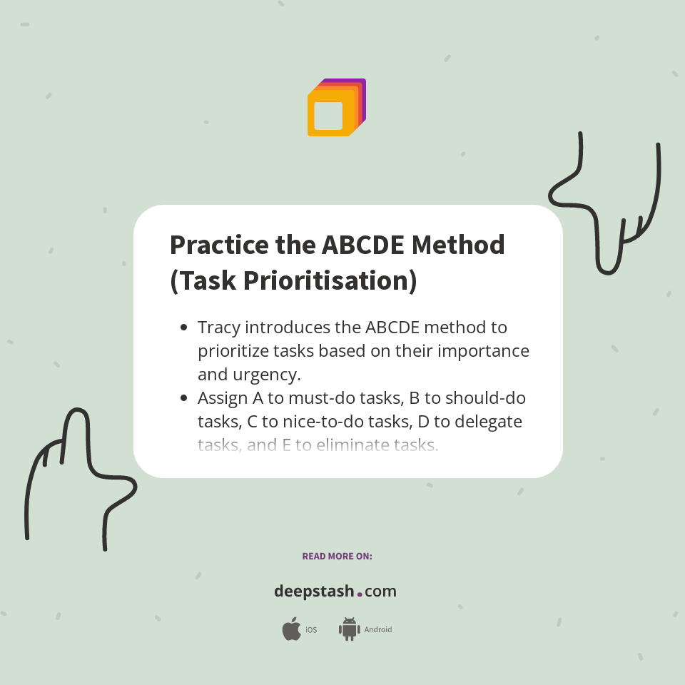 Practice the ABCDE Method (Task Prioritisation) - Deepstash