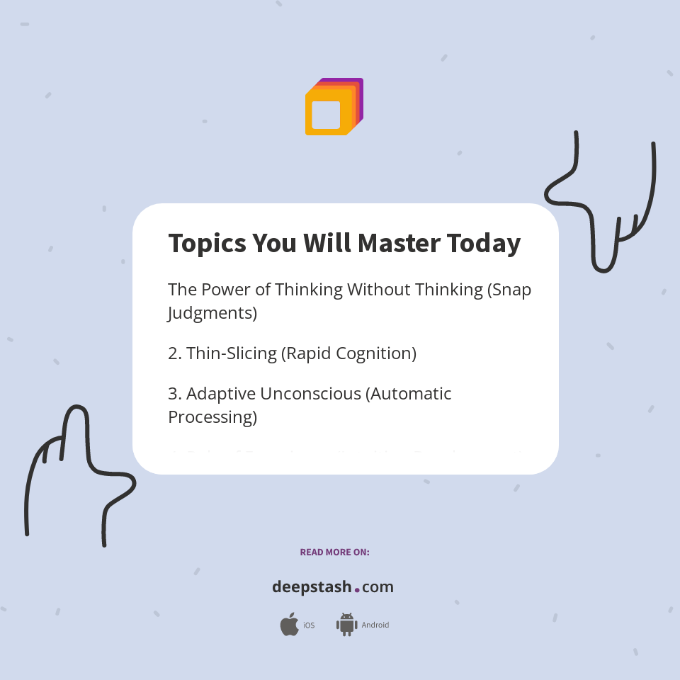 Topics You Will Master Today - Deepstash