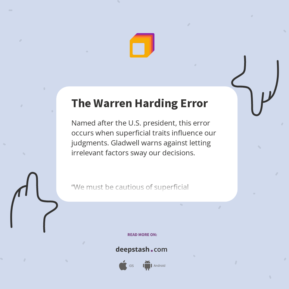 The Warren Harding Error - Deepstash