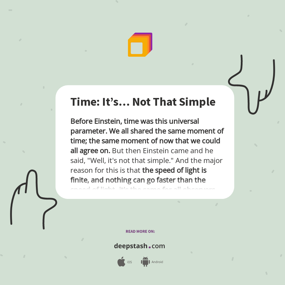 Time: It’s… Not That Simple - Deepstash