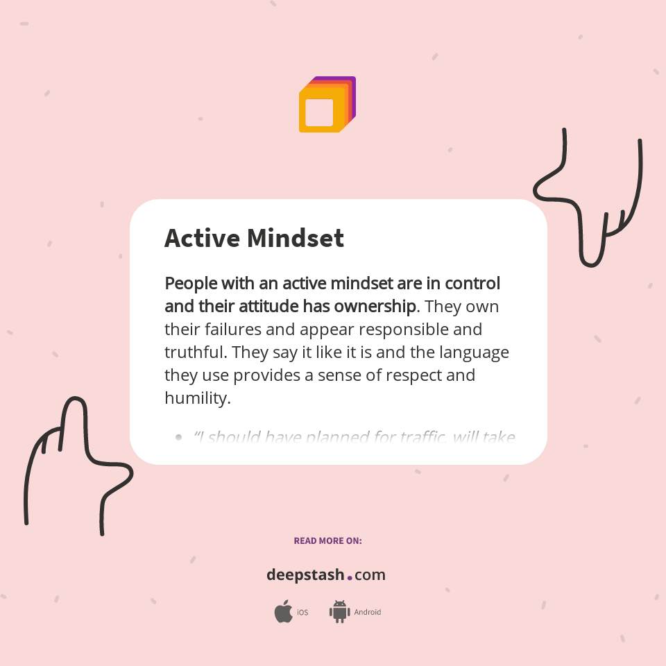 Active Mindset - Deepstash