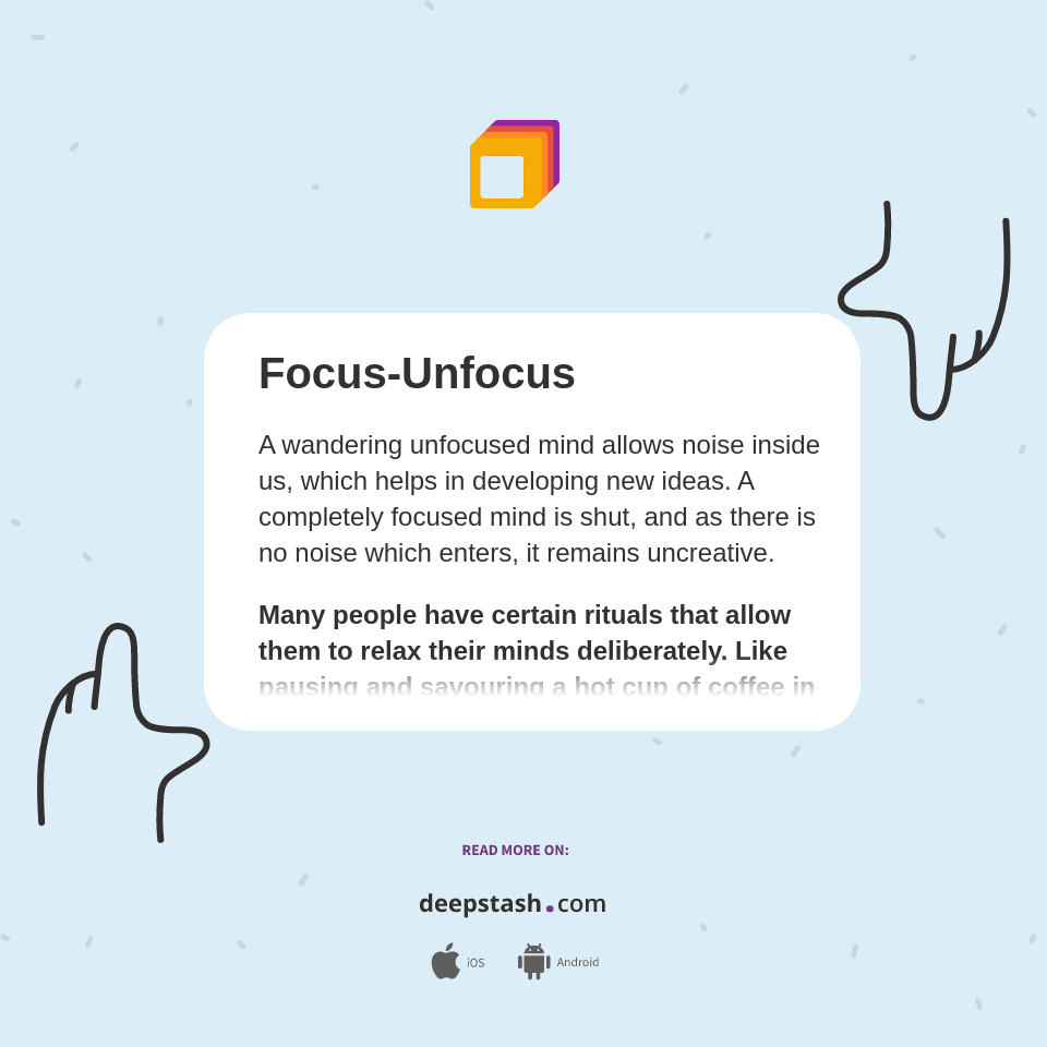 Focus-Unfocus - Deepstash