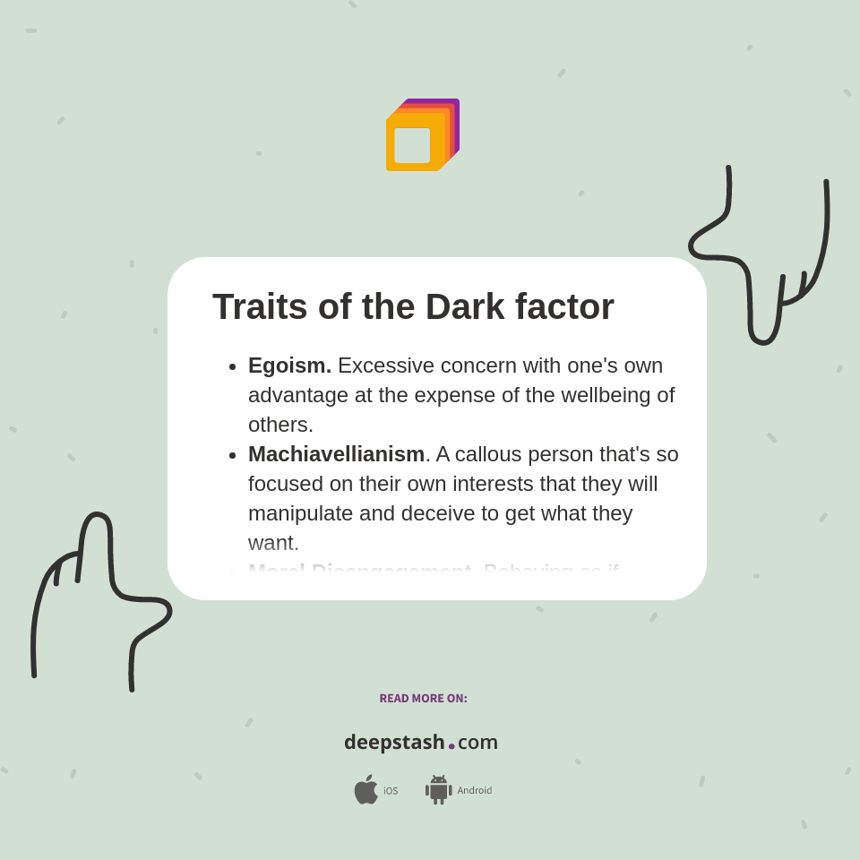 Traits of the Dark factor - Deepstash