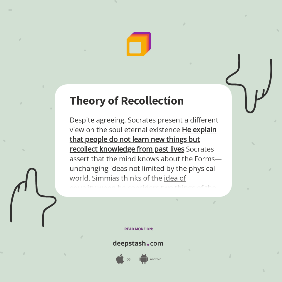 Theory of Recollection - Deepstash