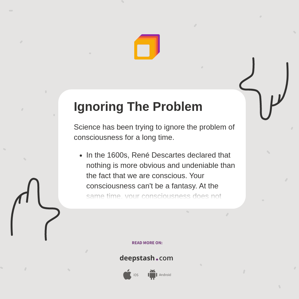 Ignoring The Problem - Deepstash