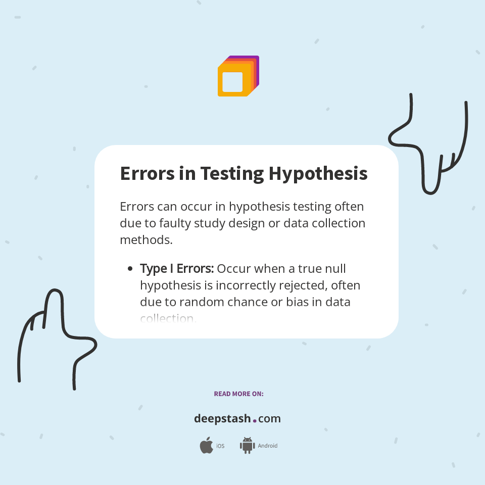 Errors in Testing Hypothesis - Deepstash