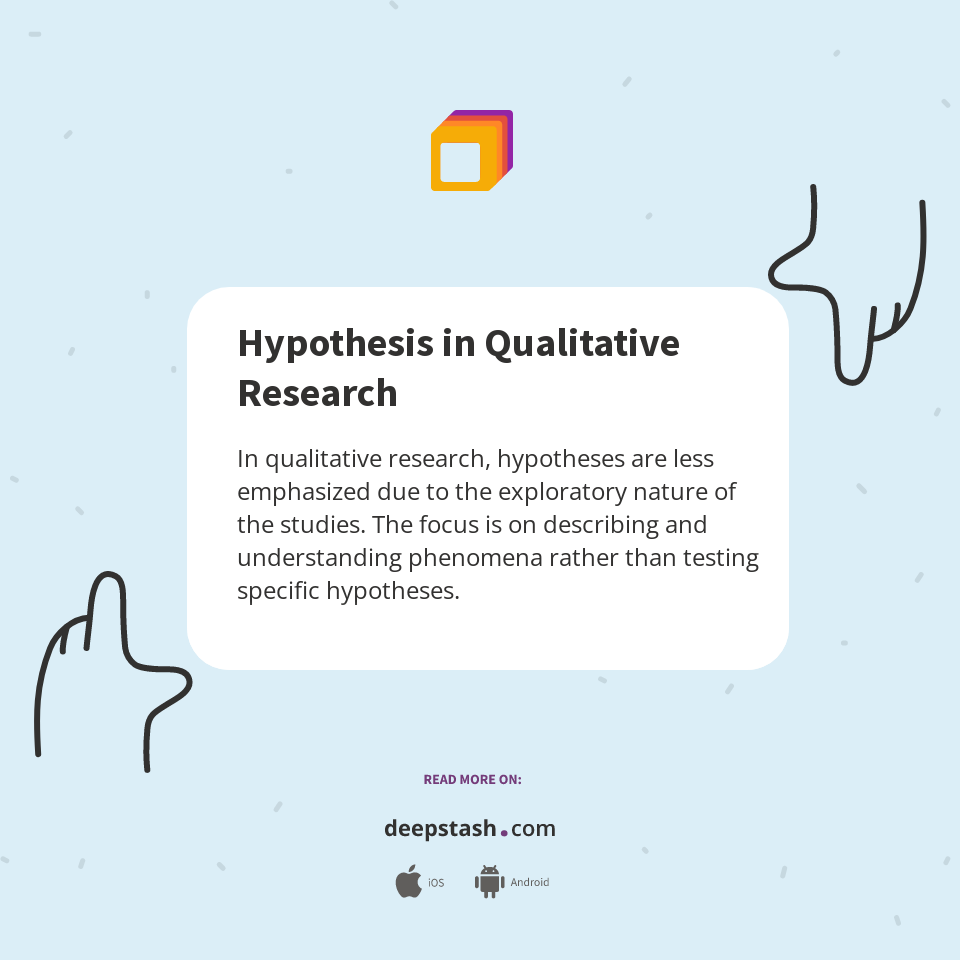 Hypothesis in Qualitative Research - Deepstash