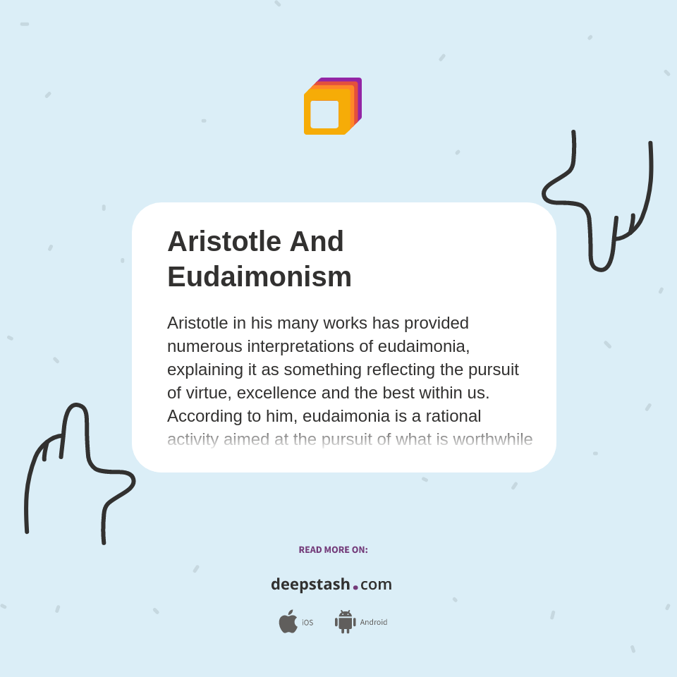 Aristotle And Eudaimonism - Deepstash