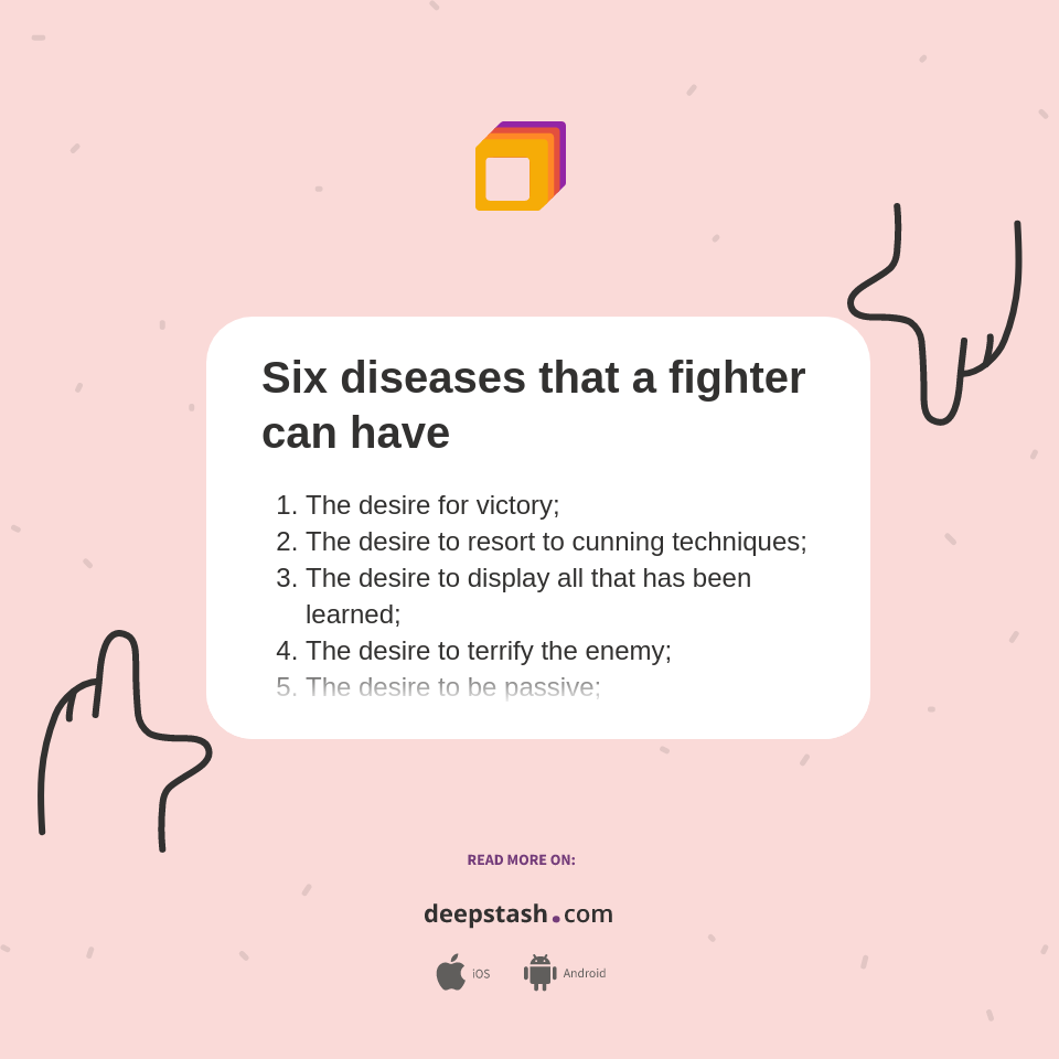 Six diseases that a fighter can have - Deepstash