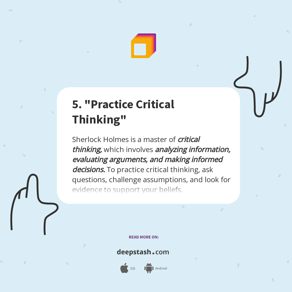 5. "Practice Critical Thinking" - Deepstash