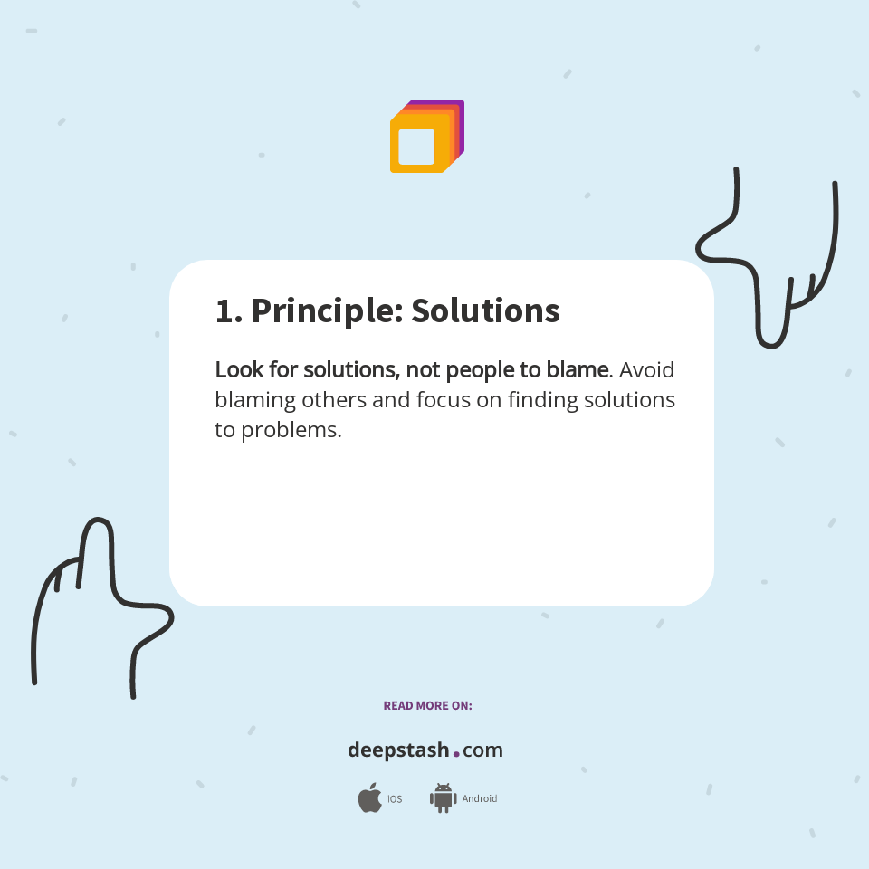 1. Principle: Solutions - Deepstash