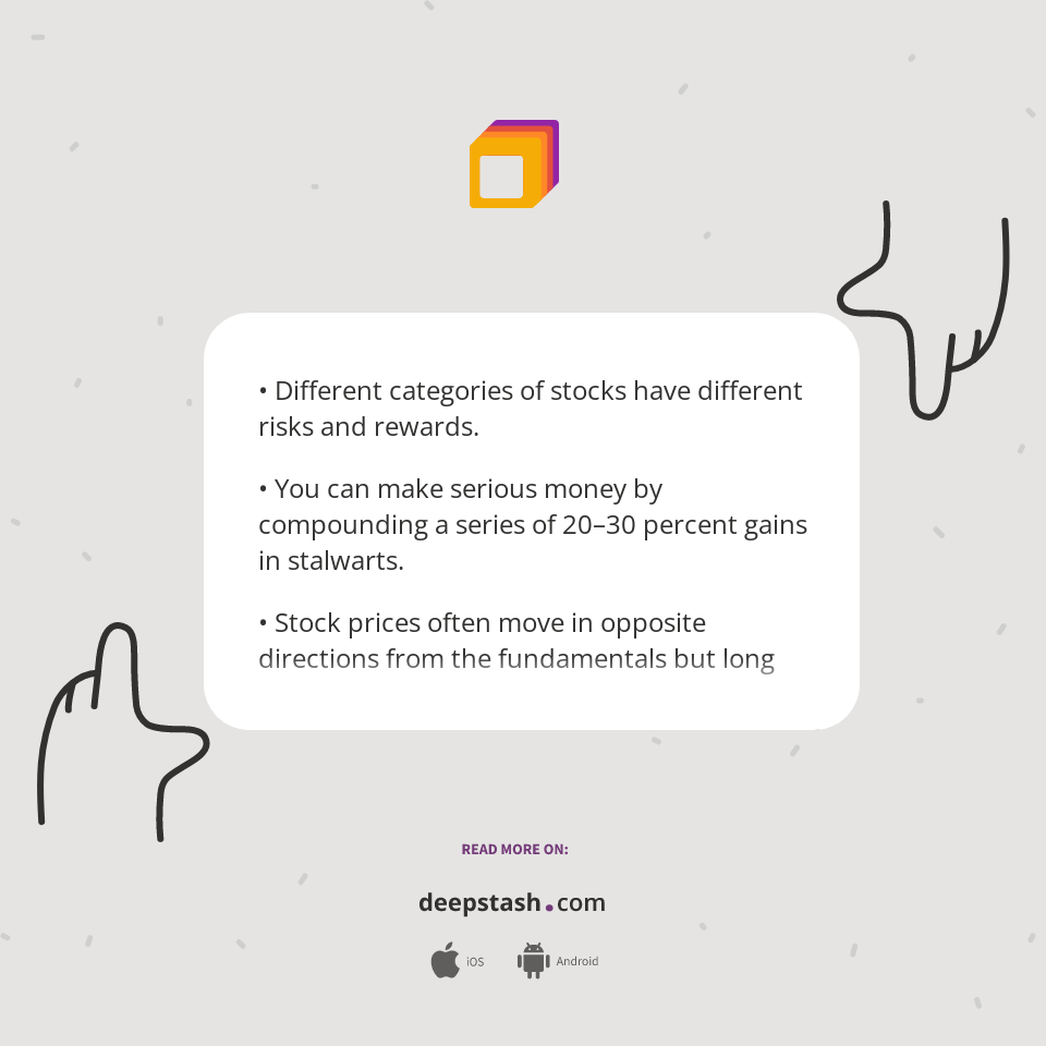 Different categories of stocks have different risks and... - Deepstash