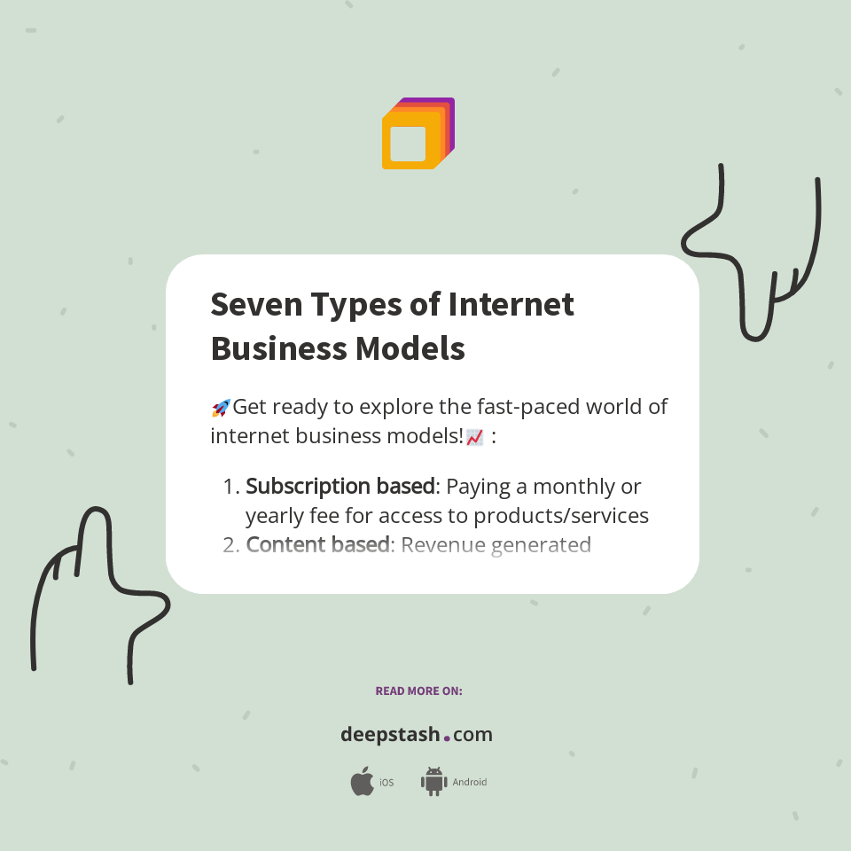Seven Types of Internet Business Models - Deepstash