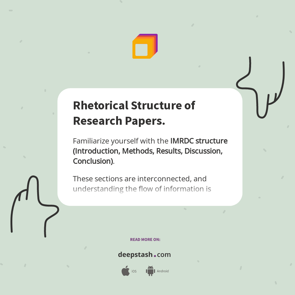 Rhetorical Structure of Research Papers. - Deepstash