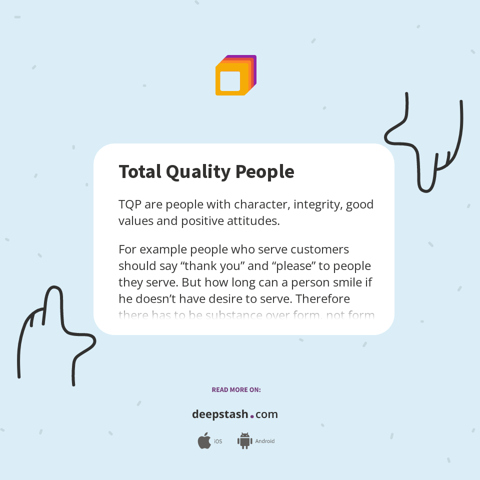Total Quality People - Deepstash