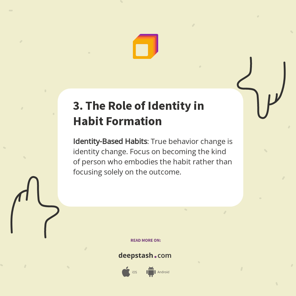 3. The Role of Identity in Habit Formation - Deepstash