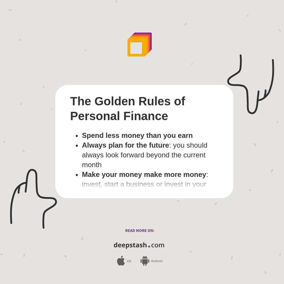The Golden Rules of Personal Finance - Deepstash