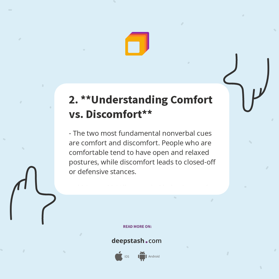 2. **Understanding Comfort vs. Discomfort** - Deepstash