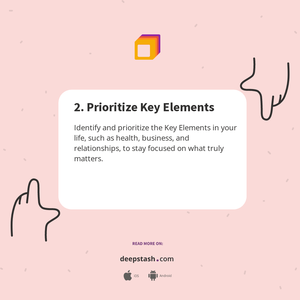 2. Prioritize Key Elements - Deepstash
