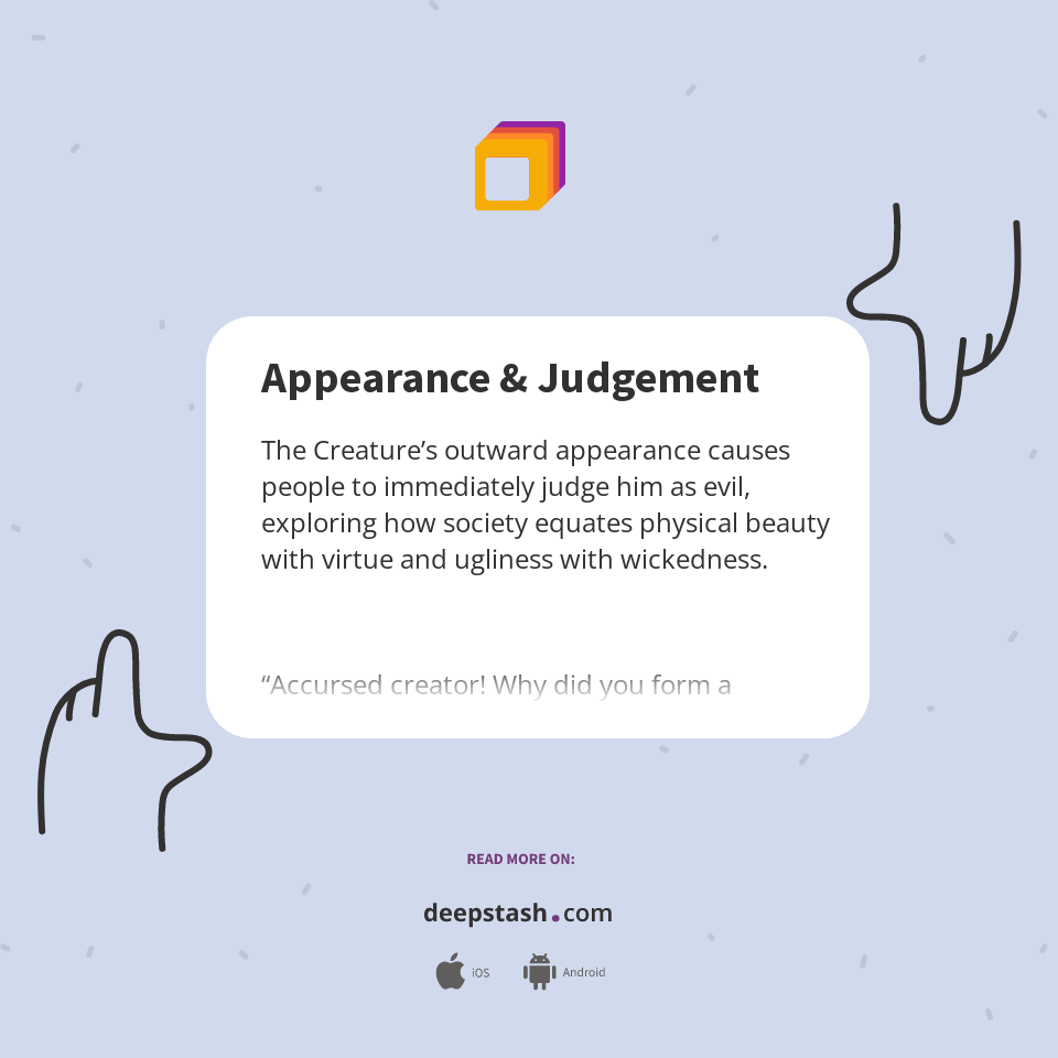 Appearance & Judgement - Deepstash