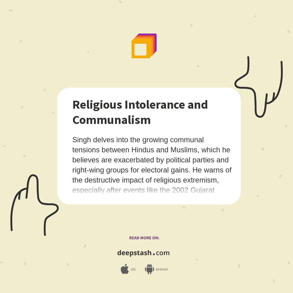Religious Intolerance and Communalism - Deepstash