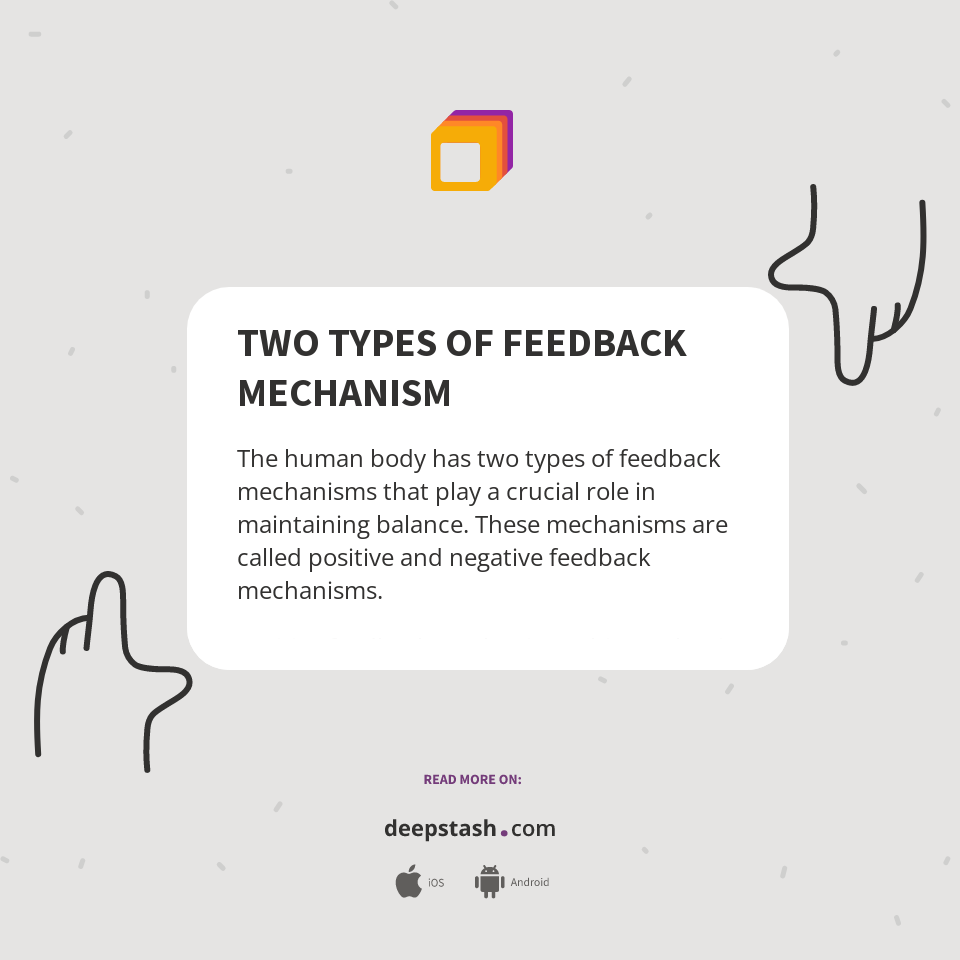 TWO TYPES OF FEEDBACK MECHANISM - Deepstash