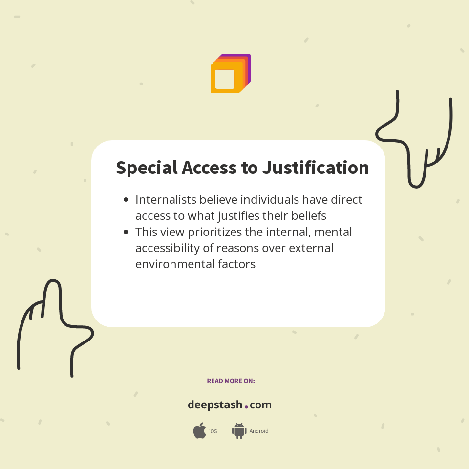 Special Access to Justification - Deepstash
