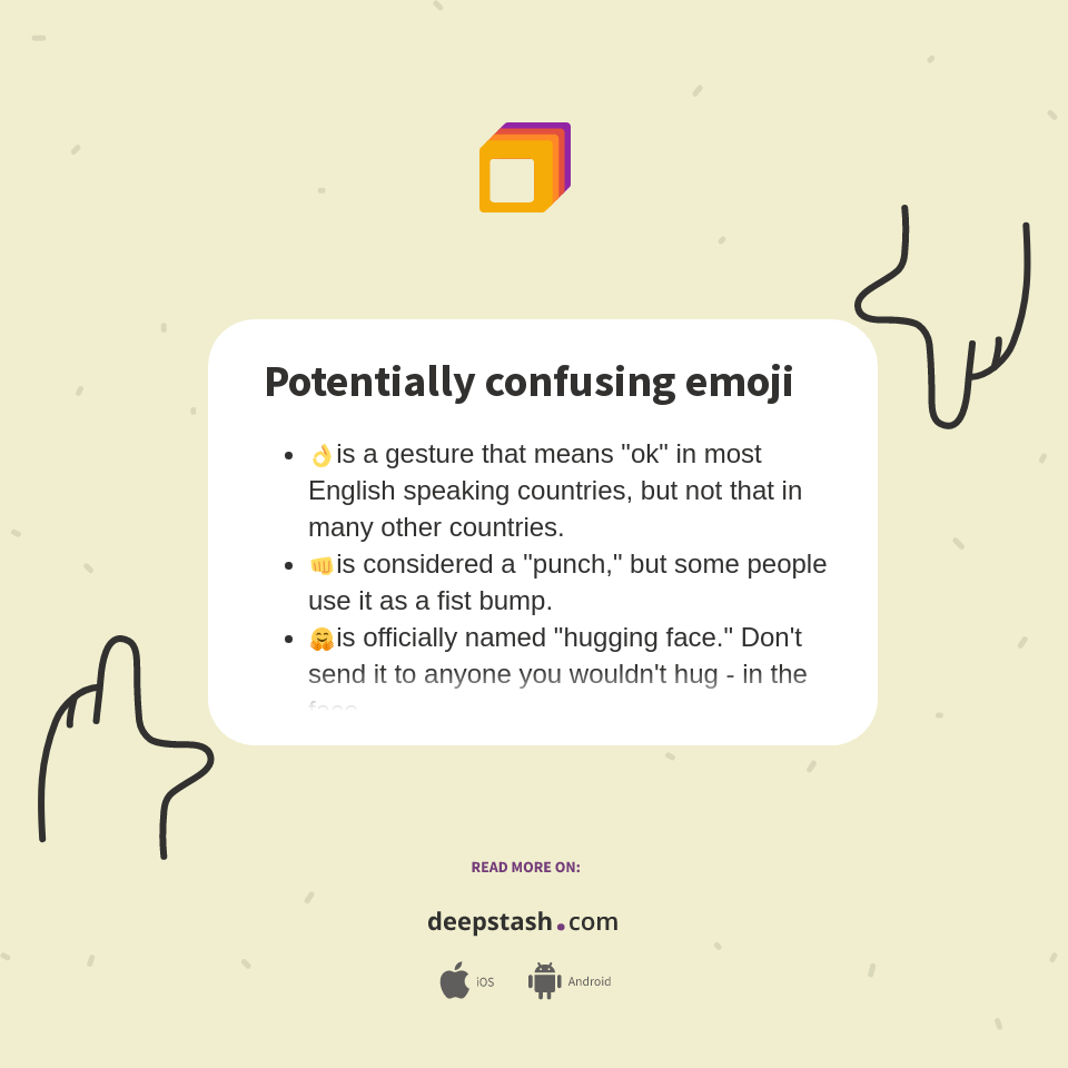 Potentially confusing emoji - Deepstash