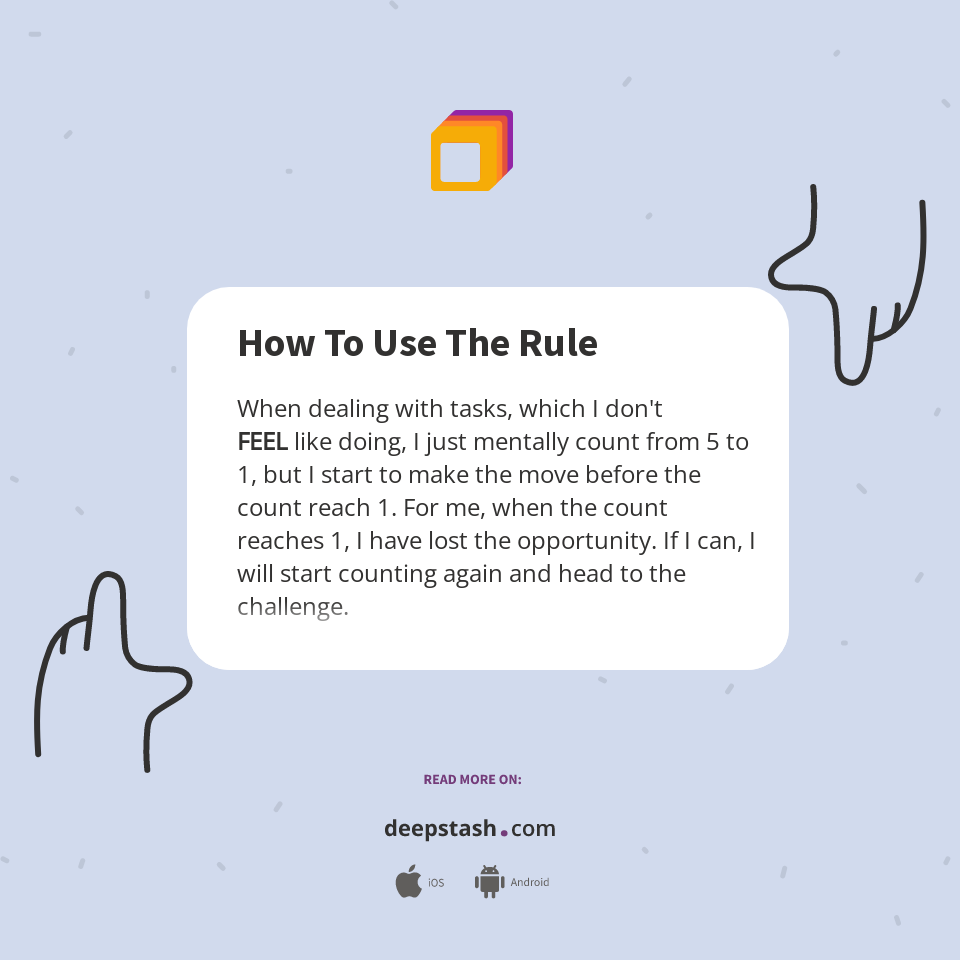 How To Use The Rule - Deepstash