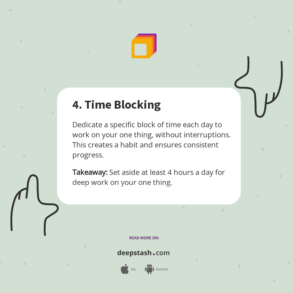 4. Time Blocking - Deepstash