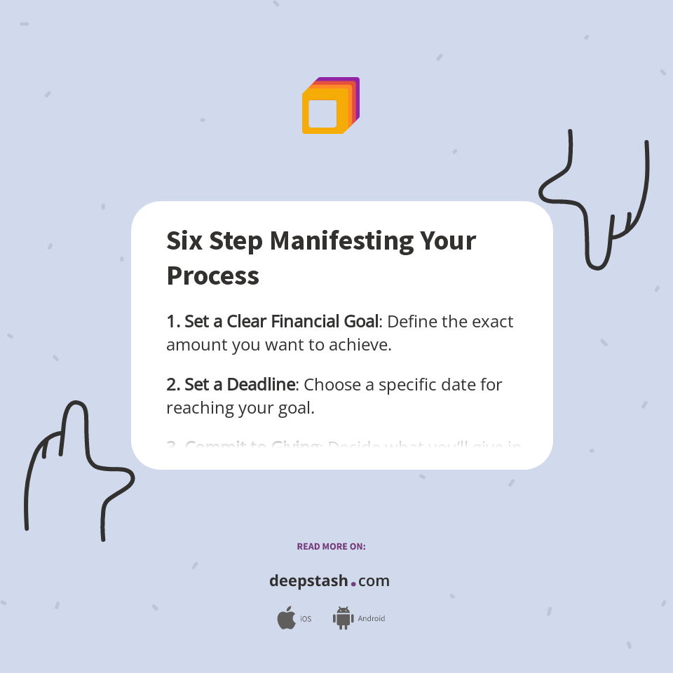 Six Step Manifesting Your Process - Deepstash