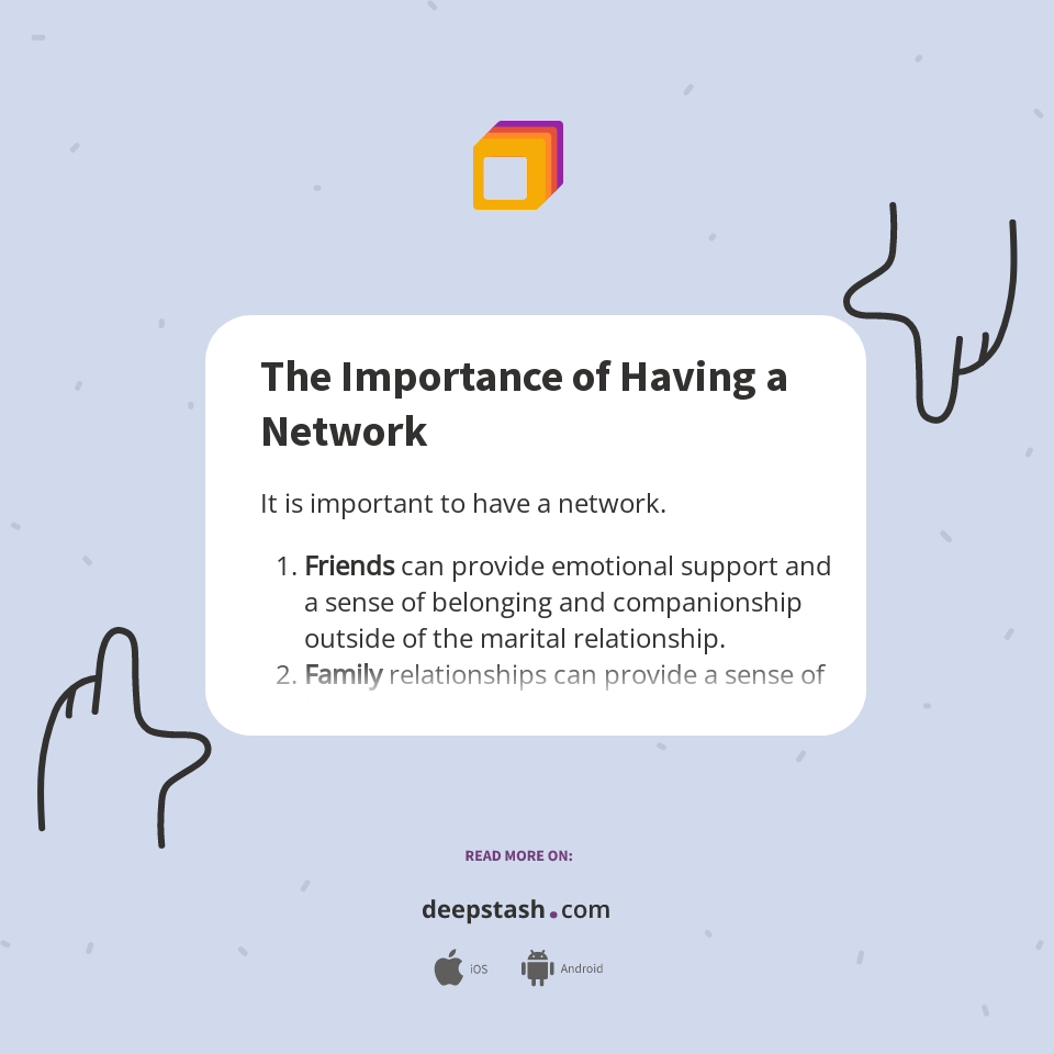 The Importance of Having a Network - Deepstash