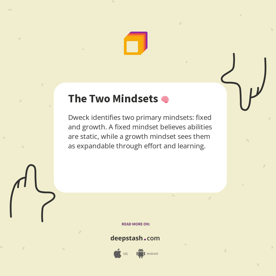 The Two Mindsets 🧠 - Deepstash