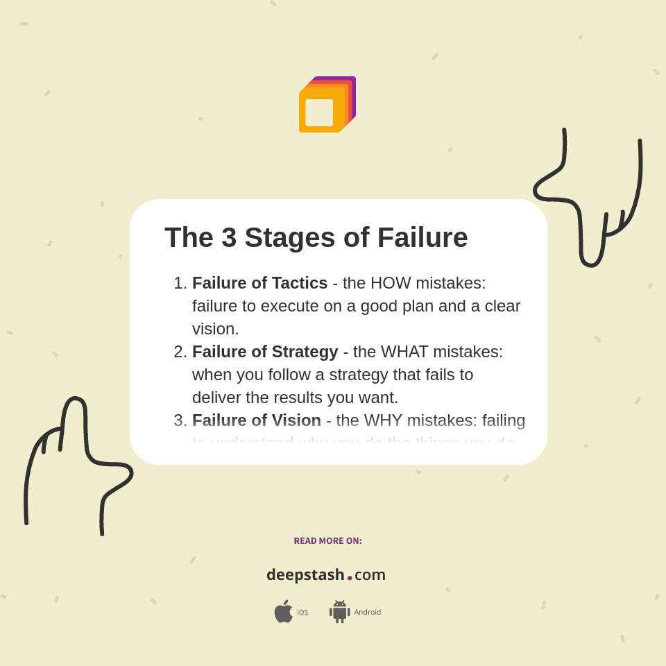 The 3 Stages of Failure - Deepstash