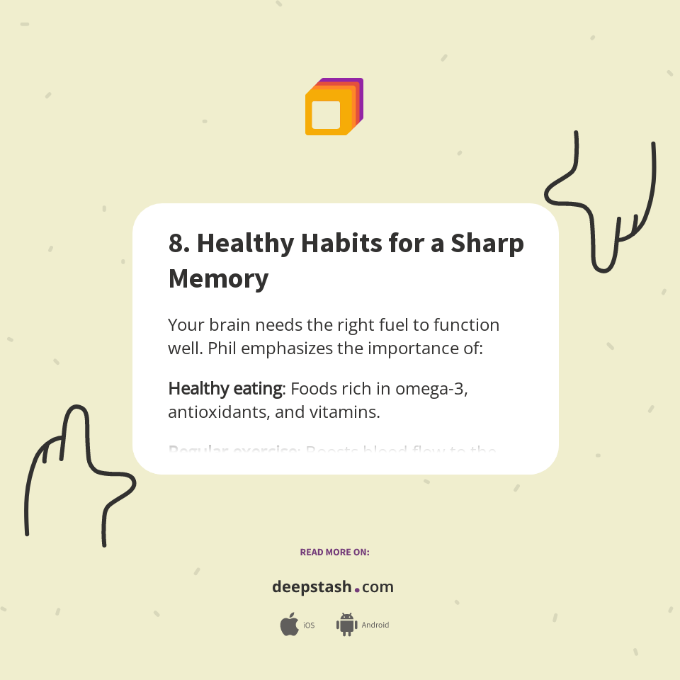 8. Healthy Habits for a Sharp Memory - Deepstash
