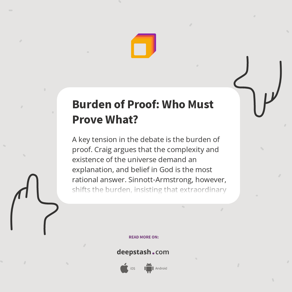 Burden of Proof: Who Must Prove What? - Deepstash