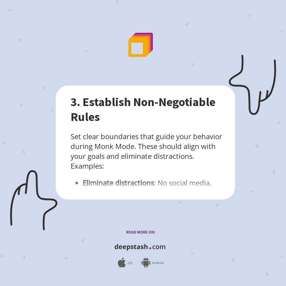 3. Establish Non-Negotiable Rules - Deepstash