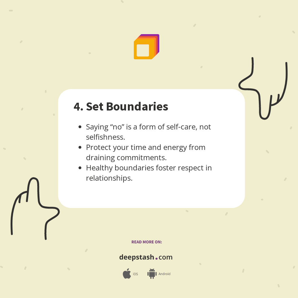 4. Set Boundaries - Deepstash